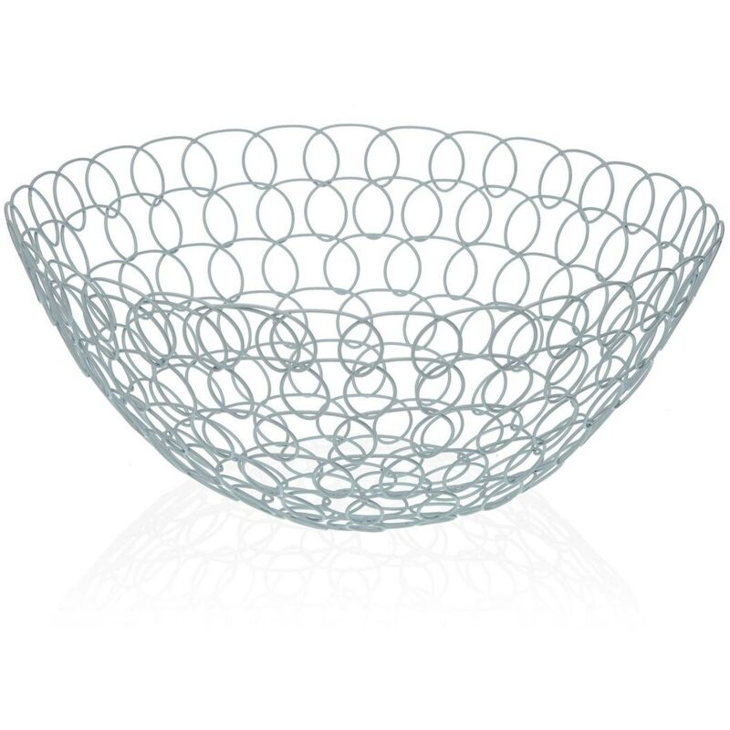 Obstschale versa eris blau Metall Stahl (28 x 12 x 12 x 28 cm)