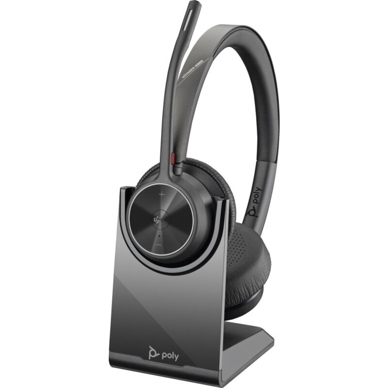 POLY Voyager 4320 UC Stereo USB-A Headset + BT700 USB-A Adapter ...