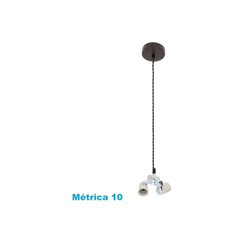 Arm. Anhänger Gesicht 3xe27 braun m10 regx10x10x10 cm