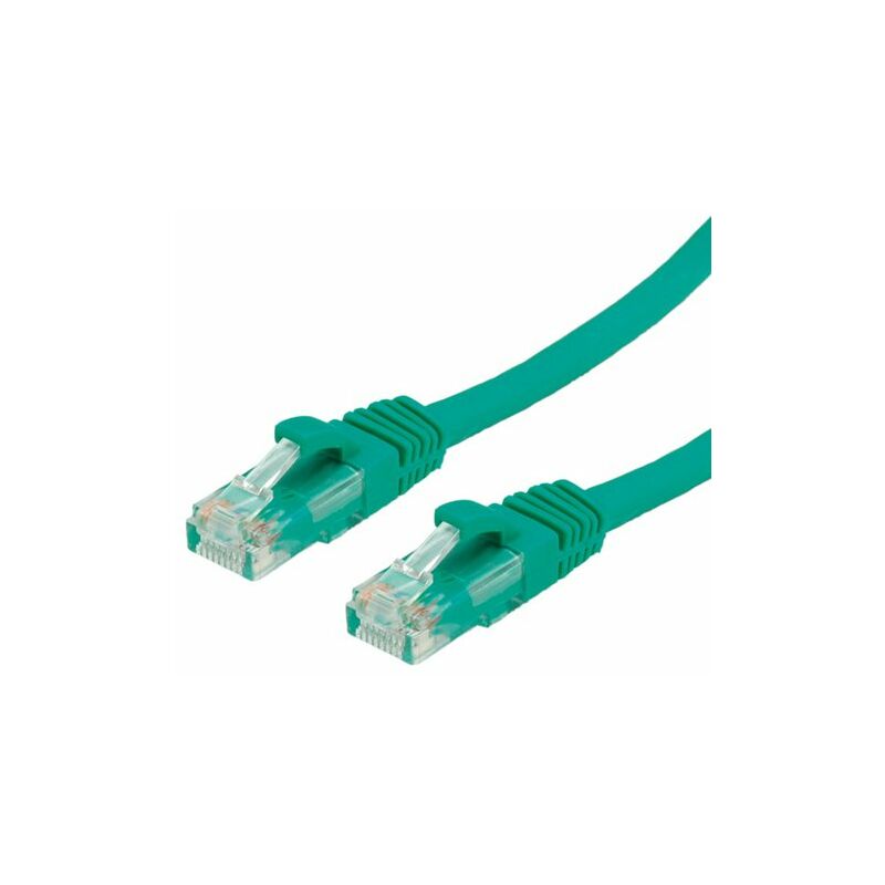 Value cat6a utp cu ethernet cable green 1m