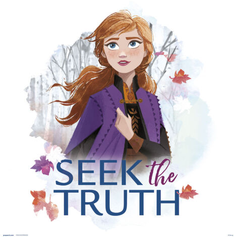 Druck 30x30 cm disney frozen seek the truth
