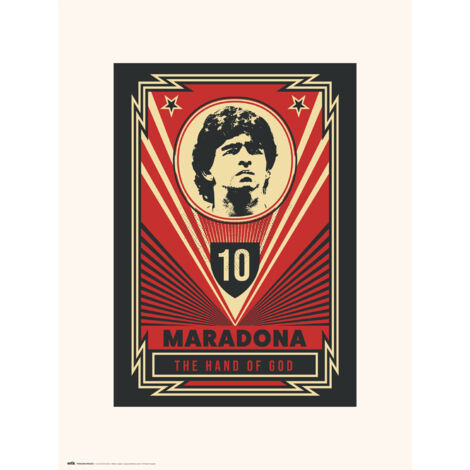 Druck 30x40 cm Maradona die Hand Gottes