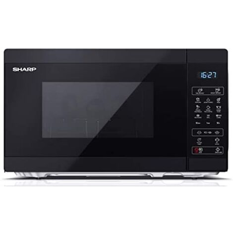 Sharp YC-MG02E-B Mikrowellen-Kochfeld Mikrowelle mit Grill 20 L 800 W Schwarz