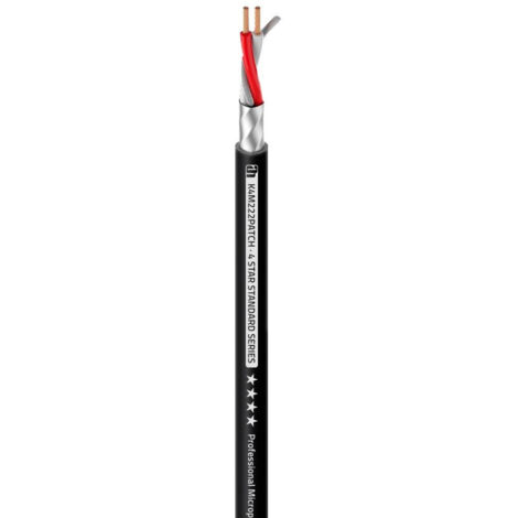 Audio-Mikrofonkabel 2x0,22mm Schwarz Adam (100m) K4m222patch