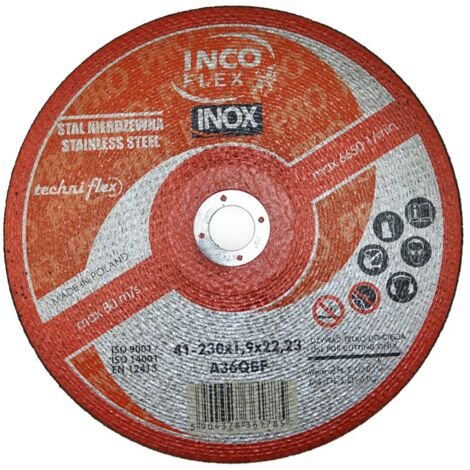Incoflex tarcza do metalu inox 230 x 1,9mm