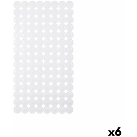 Anti-Rutsch-Duschmatte weiß pvc 68 x 1 x 36 cm (6 Stück)