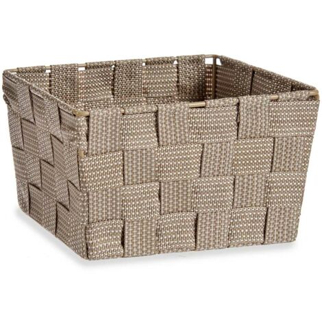 Geflochtener Korb, brauner Stoff (15 x 11 x 20 cm) (24 Stück)