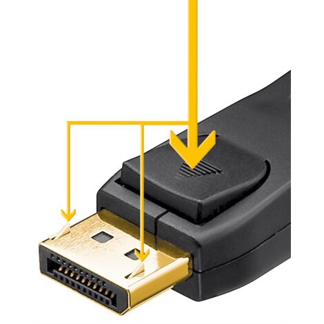 DisplayPort™-Kabel 2.x (2.0/2.1), 40Gbit/s, 8K/120Hz DSC. Kabellänge 3 m
