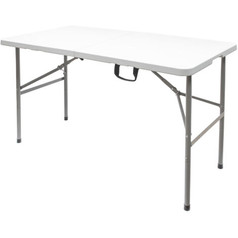 Mesa Plegable Rectangular HDPE 122x61x74 cm. Color Blanco