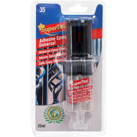 Adhesivo Epoxi 2 Componentes Supertite (Jeringa 25ml)