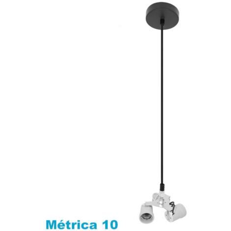 Arm. Anhänger Gesicht 3xe27 schwarz m10 regx10x10x10 cm