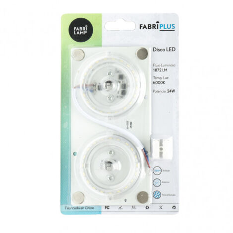 Scheibe led 24w 6000k weiß quadratische Platte 8x16x1 cm 1872lm magnetisch