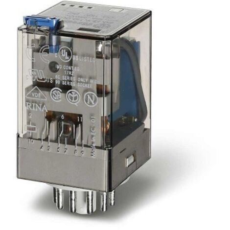 RELAIS FINDER 24Vdc 3Ctos Drucktastentest 10A/250Vac