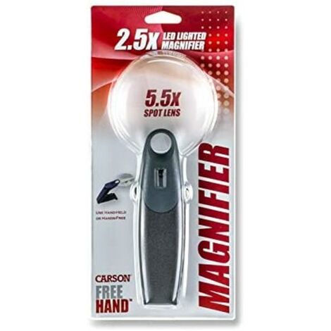 Carson Freihand-Faltgriff-Lupe mit 2,5-facher Vergrößerung