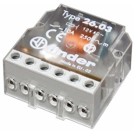 Schrittschaltrelais FINDER 24Vac 10A Ctos. NC + NO Bistabil