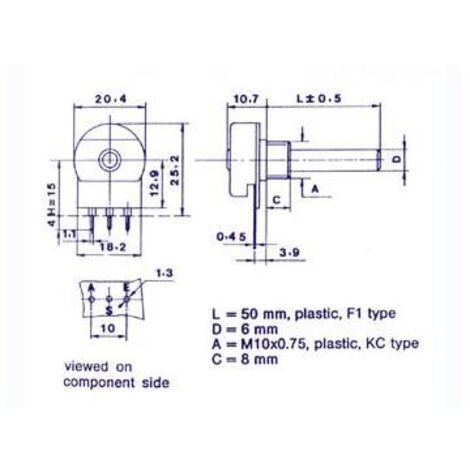 Mono-Log-Potentiometer 4k7