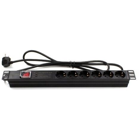 19" 6 X Schuko Rack Power Strip mit Schalter und Schutz Für die ...