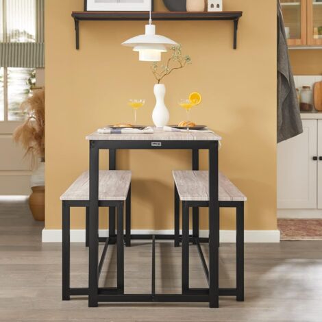 SoBuy OGT25-HN 3-teilig Essgruppe Esstisch mit Bank Sitzgruppe Küche ...