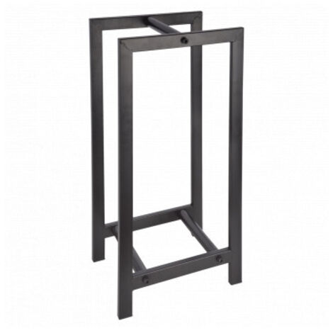 Range Bûches Design pour Intérieur en Acier au Carbone Noir