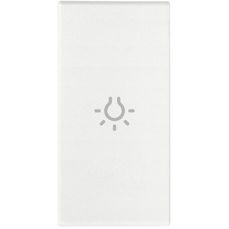 Botón VIMAR - 19131.LB 1M, símbolo de luz axial blanca