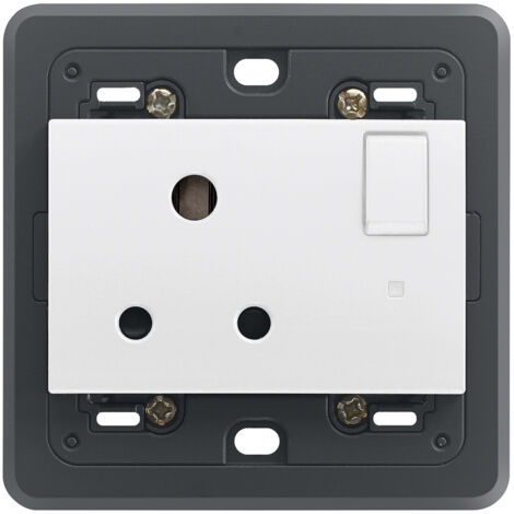 VIMAR - 20215.LB Enchufe inglés 2P+T 5A, interruptor y luz indicadora ...