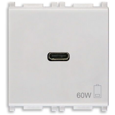 VIMAR - 14298.60.SL Fuente de alimentación USB-C 60W PD Plata