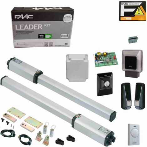 FAAC LEADER KIT 5633445 Automatización puerta batiente hidráulica 1,8m por hoja