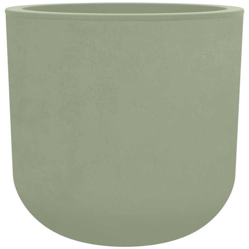 Pot de fleurs rond Basalt Up - Ø 50 x 46 cm - 67 L - Vert amande - Eda