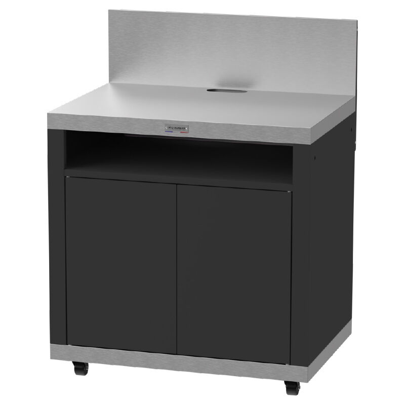 Le Marquier – Desserte cuisine Duo inox et acier noir – Dimensions ...
