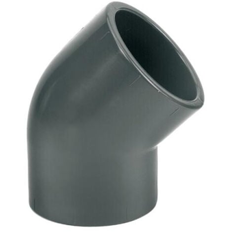 Coude PVC pression 45° femelle Ø 63 mm - Fitt