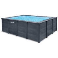 Piscine tubulaire Graphite rectangulaire 4,00 x 3,00 x 1,24 m - Intex