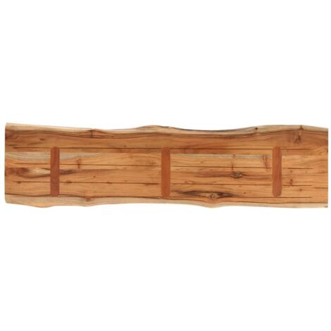 Plateau de table rectangulaire en bois d acacia massif de 140x40x2.5cm ...