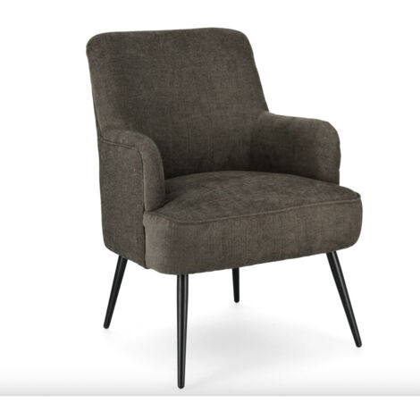 Fauteuil ERNESTINE – Design compact & confort dense-Marron