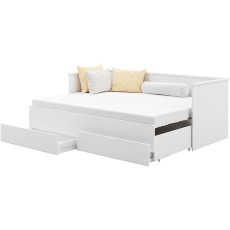 Lit extensible gigogne 80x200 avec rangements HELA – 2 couchages ...