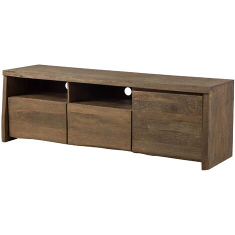 PURE MANGO 123 Mobile TV in legno di mango - oliato - sabbiato ...