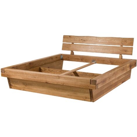 INNSBRUCK 140 Letto a travi in legno di quercia selvatica oliato ...