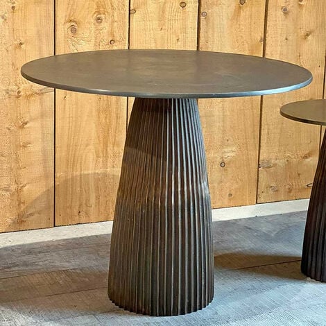 Table ronde Amanda marron 88x88x74cm