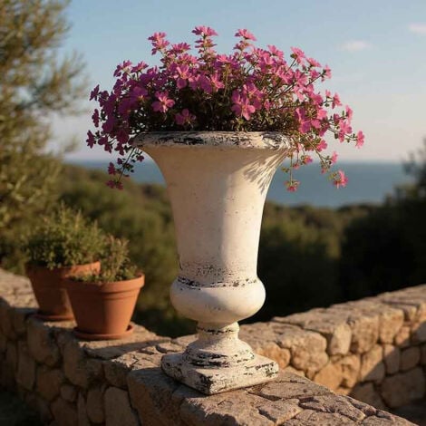 Pot beige céramique 34x34x62cm