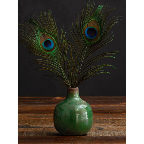 Petit vase céramique vert olive 10x9cm