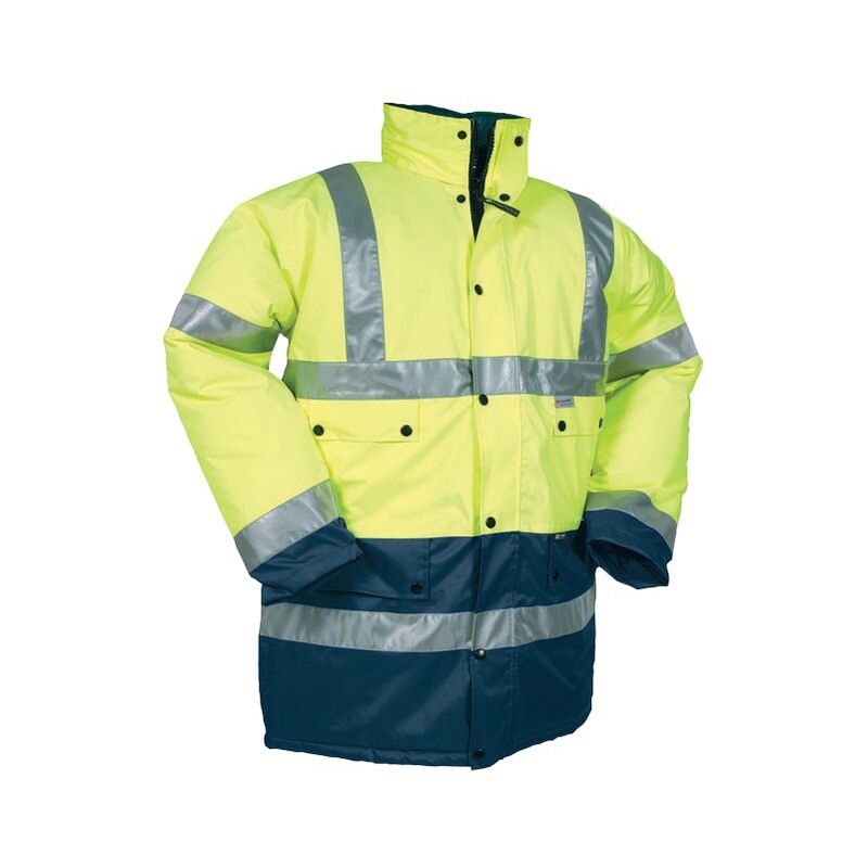 Parka de signalisation TEIHO jaune fluo/bleu marine T2XL - CODUPAL - TEIHOXXL