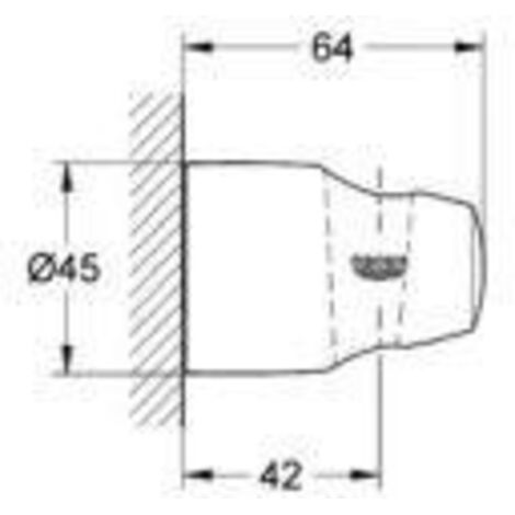 Support mural pour douchette chromé fixe MOVARIO - GROHE - 28403000