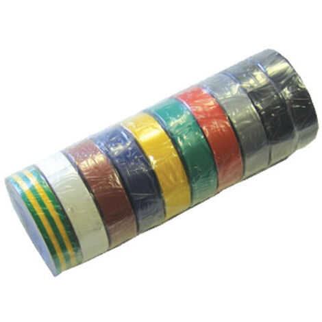 Lot de 10 rubans adhésifs ISOTAPE électricien 15mmx10m - EUROCEL ...