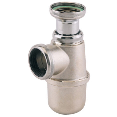 Valentin – Siphon évier réglable D40 en laiton chromé – Sortie 40 mm ...