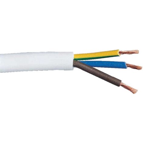 Câble souple HO5 VV-F 50m 3 x 1,5mm² blanc - FILS & CABLES - 008105 (DXA)