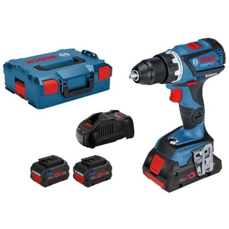 Perceuse-visseuse 18V GSR 18V-60 C + 2 batteries 5,5Ah + chargeur + L-Boxx - BOSCH