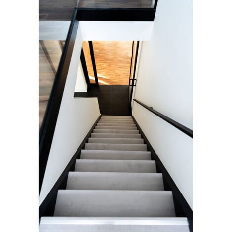 GRADINO LIGHT GREY STONE Rivestimento Scale Interne Fai da te ...