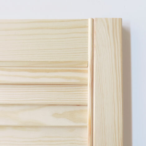 Onlywood Confezione 4 Ante in Legno 594 x 720 mm Persianate in Pino ...