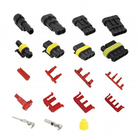 Assortiment de connecteurs etanches type superseal de 1, 2, 3 et 4 broches