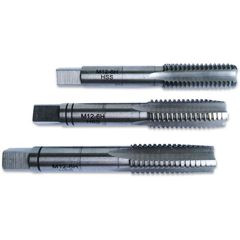 Coffret de tarauds hss-g a main 7 jeux de 3 pieces de 3 à 12 mm