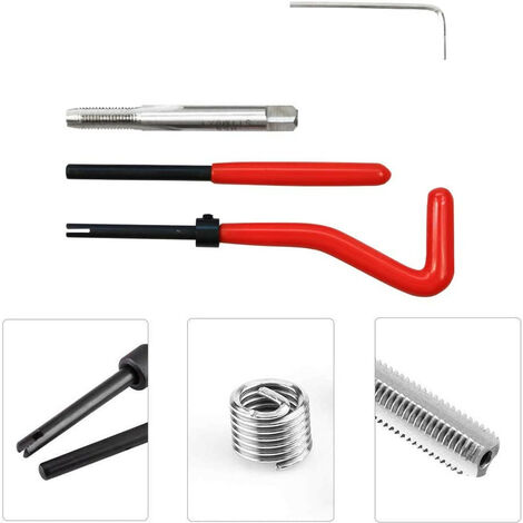 Kit de reparation des filetages m6 de type helicoil 19 pcs